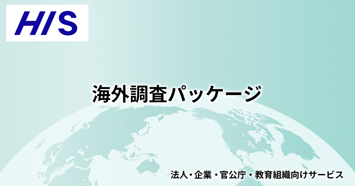 海外調査パッケージ | HIS 法人・企業向けサービス